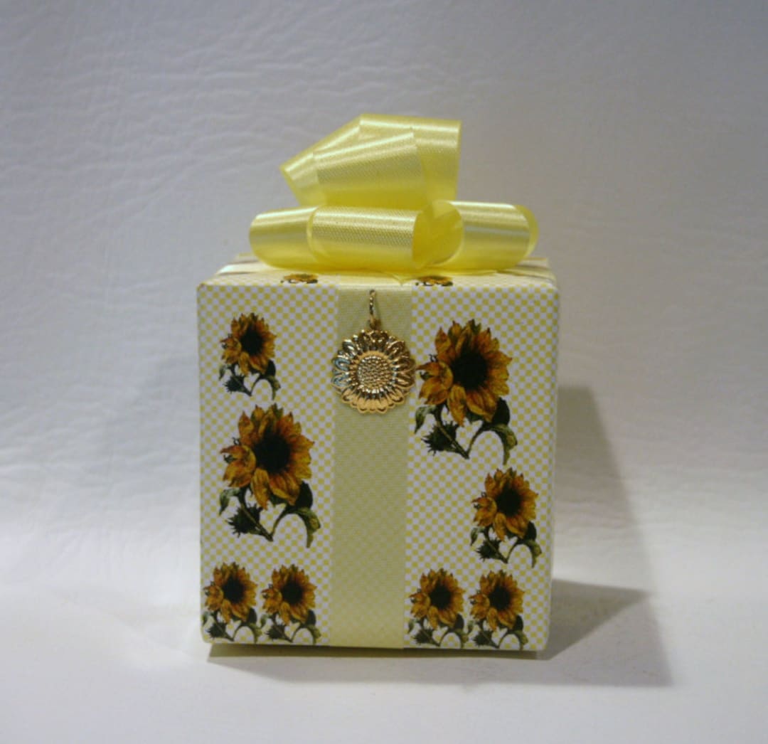 Sunflower Music Box Wrapped as a Gift - Etsy