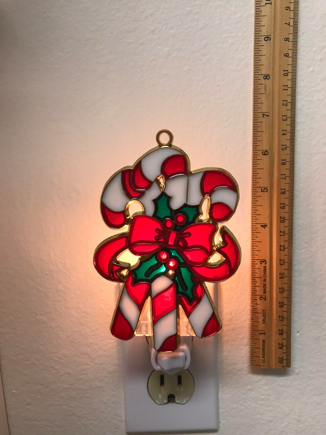 Candy Cane Night Light - Etsy