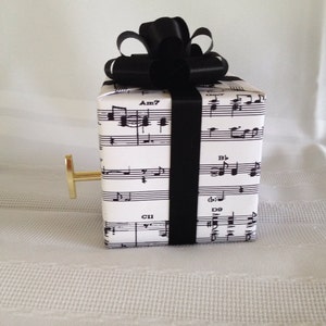 Musical Notes Music Box Wrapped as a Gift - Etsy