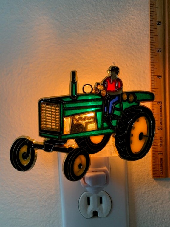 Tractor With Farmer Night Light | Etsy