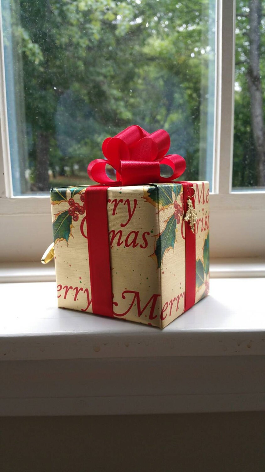 Christmas Music Box Wrapped as a Gift - Etsy