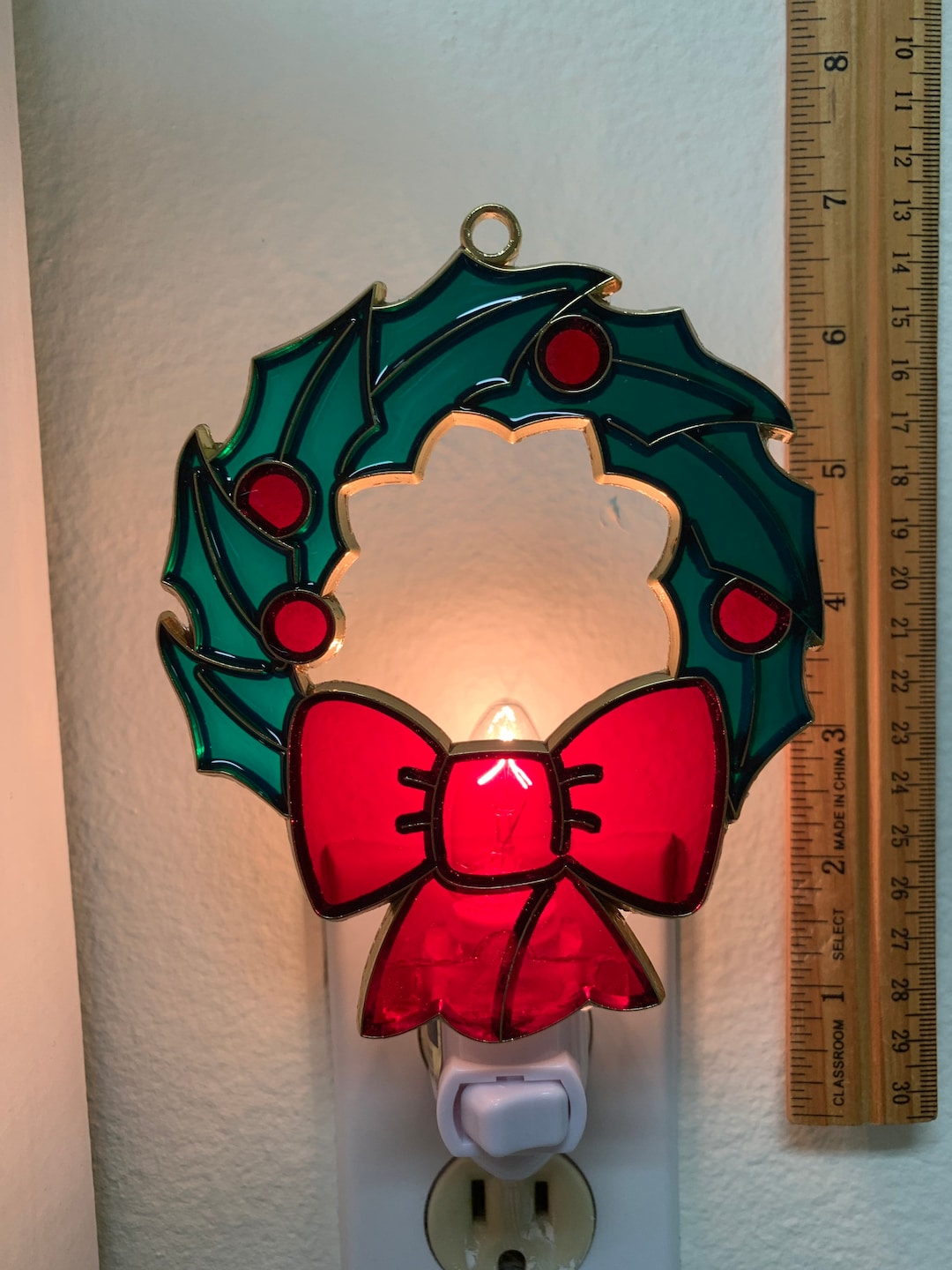 Christmas Wreath Night Light - Etsy