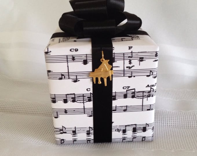 Musical Notes Music Box Wrapped as a Gift - Etsy