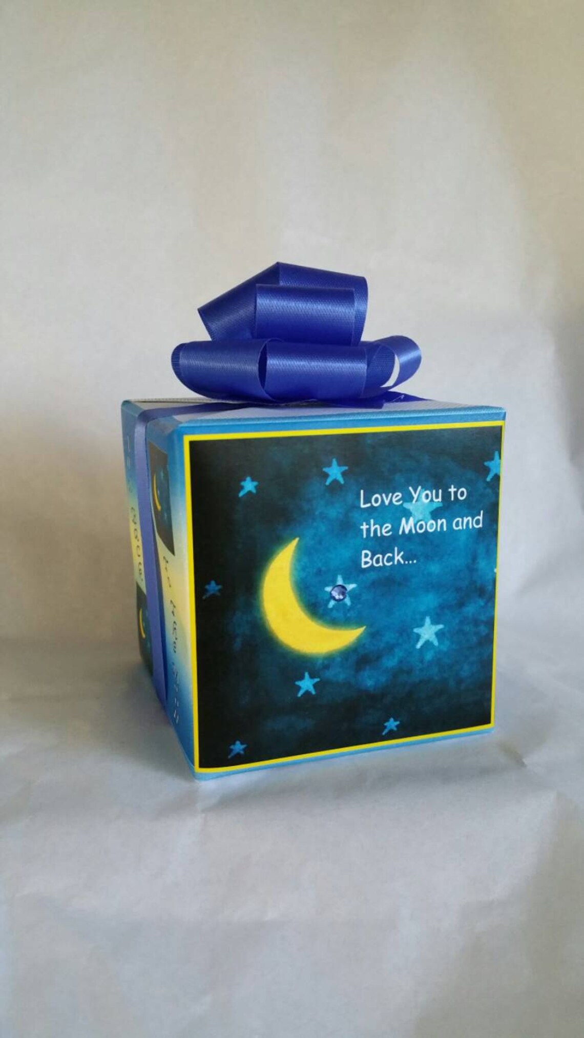 Love You to the Moon and Back Music Box Wrapped as a Gift - Etsy