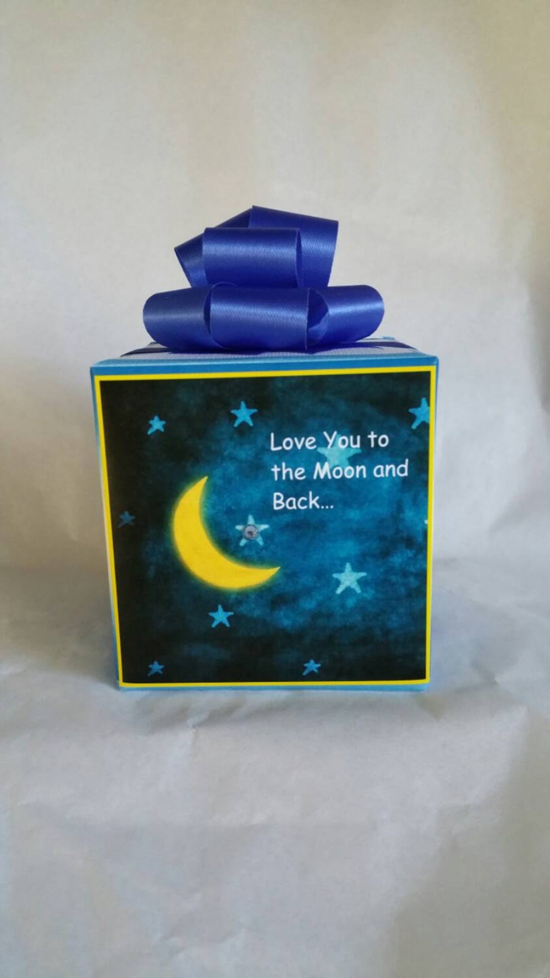 Love You to the Moon and Back Music Box Wrapped as a Gift - Etsy