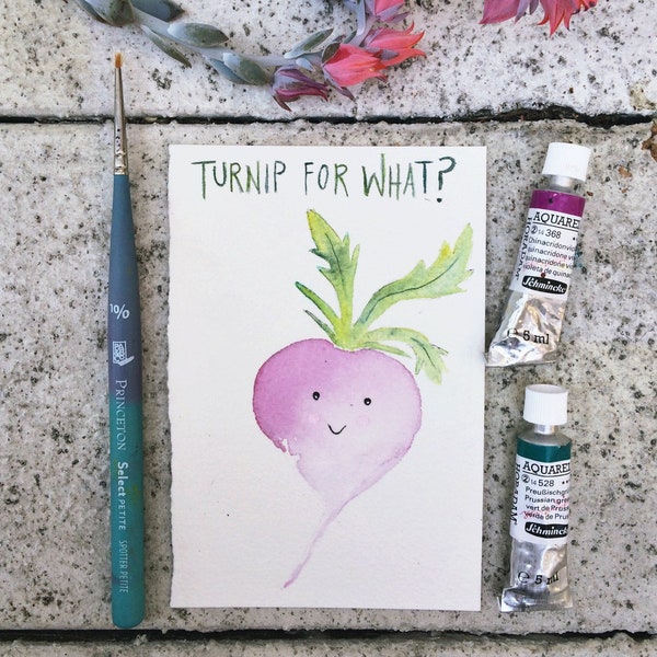 Turnip Birthday Card - Etsy