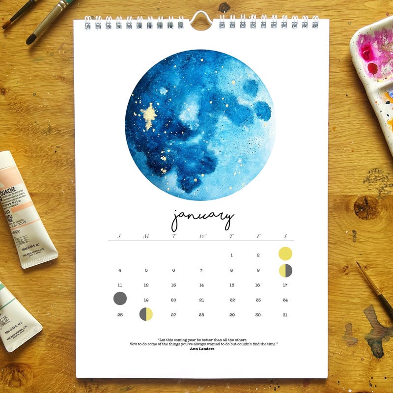 Full Moons 2026 Calendar - Etsy