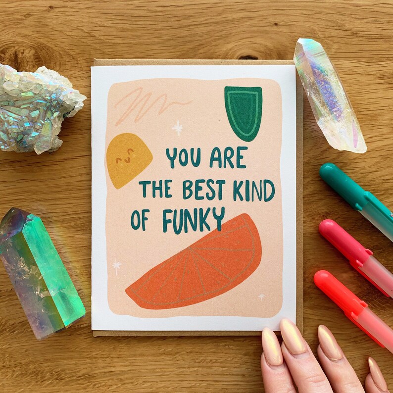 You Are the Best Kind of Funky Greeting Card Art | Etsy