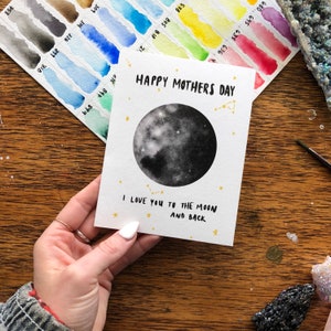 Mother's Day - I Love You to the Moon and Back // Mother's Day Card ...