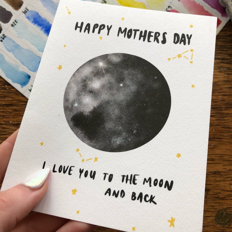 Mother's Day I Love You to the Moon and Back // | Etsy