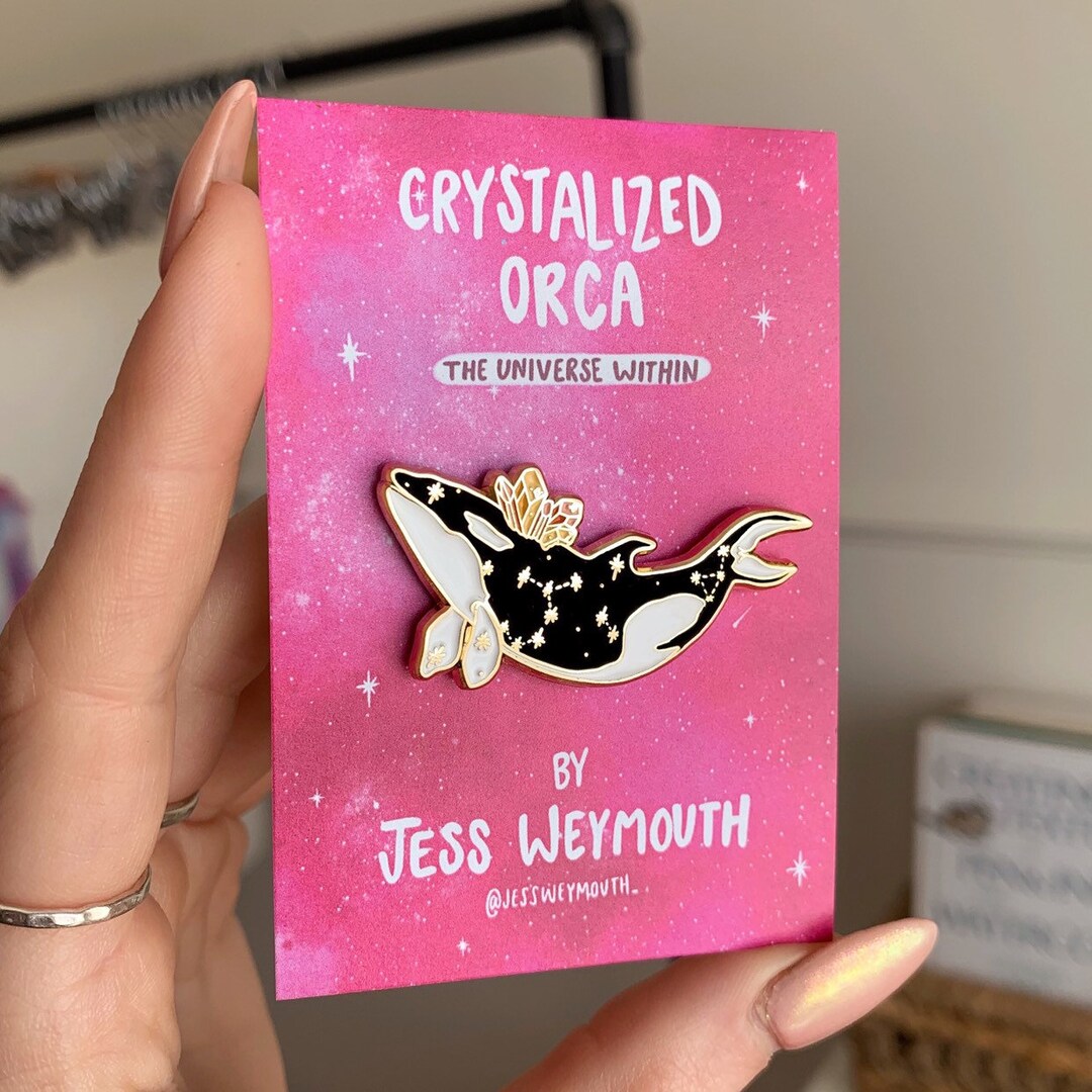 A Crystalized Orca Pin - Etsy