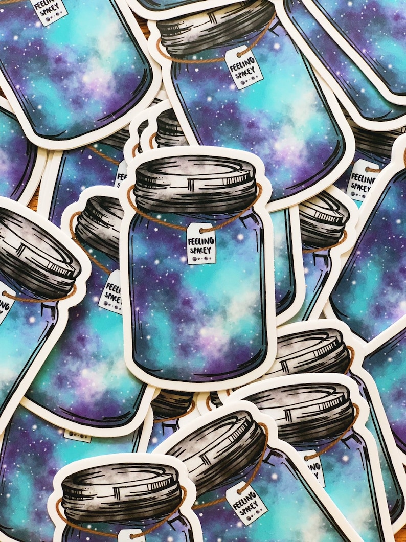3 Vinyl Stickers Galaxy Crystal Space - Etsy