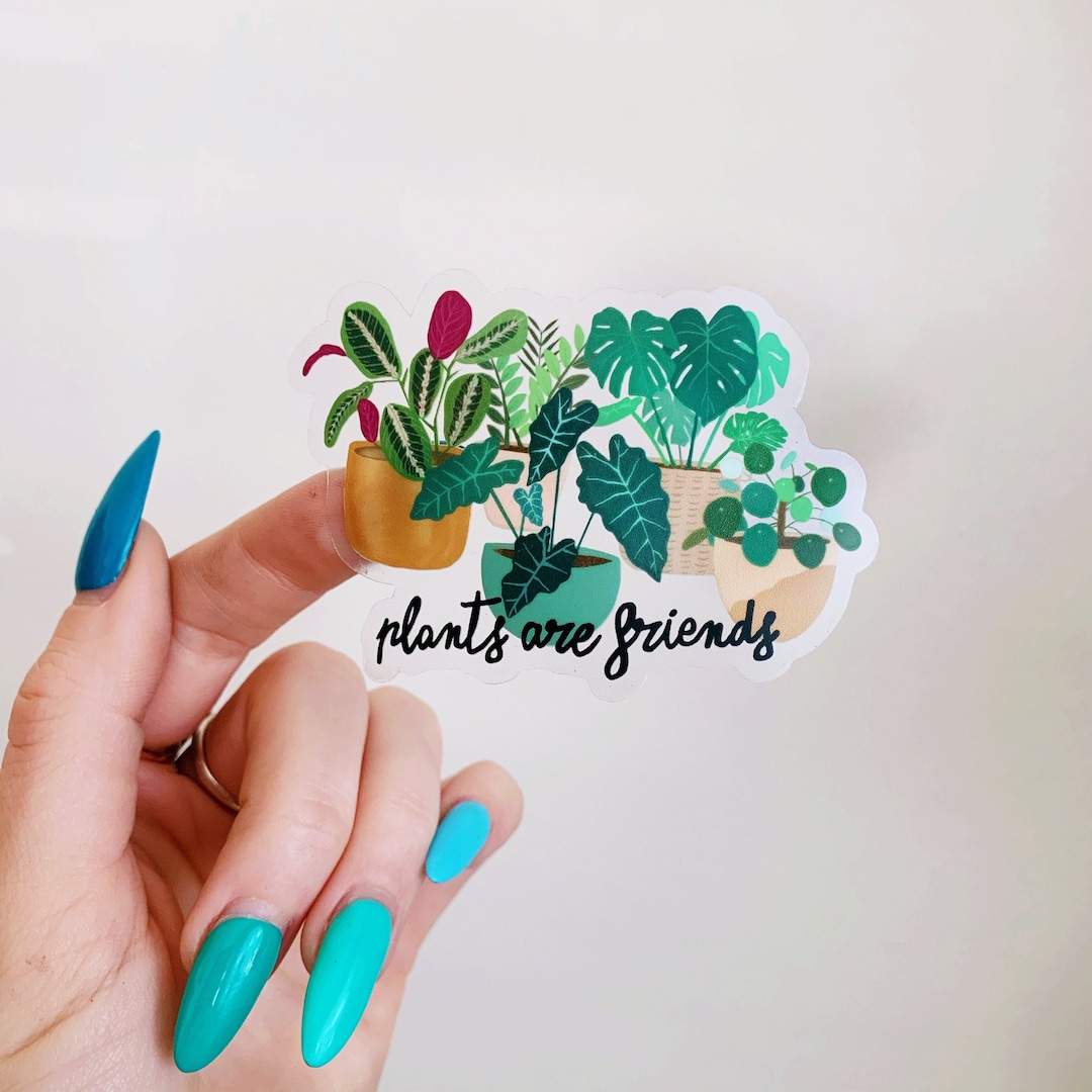 Transparent Plants Sticker | Plants Are Friends - Etsy