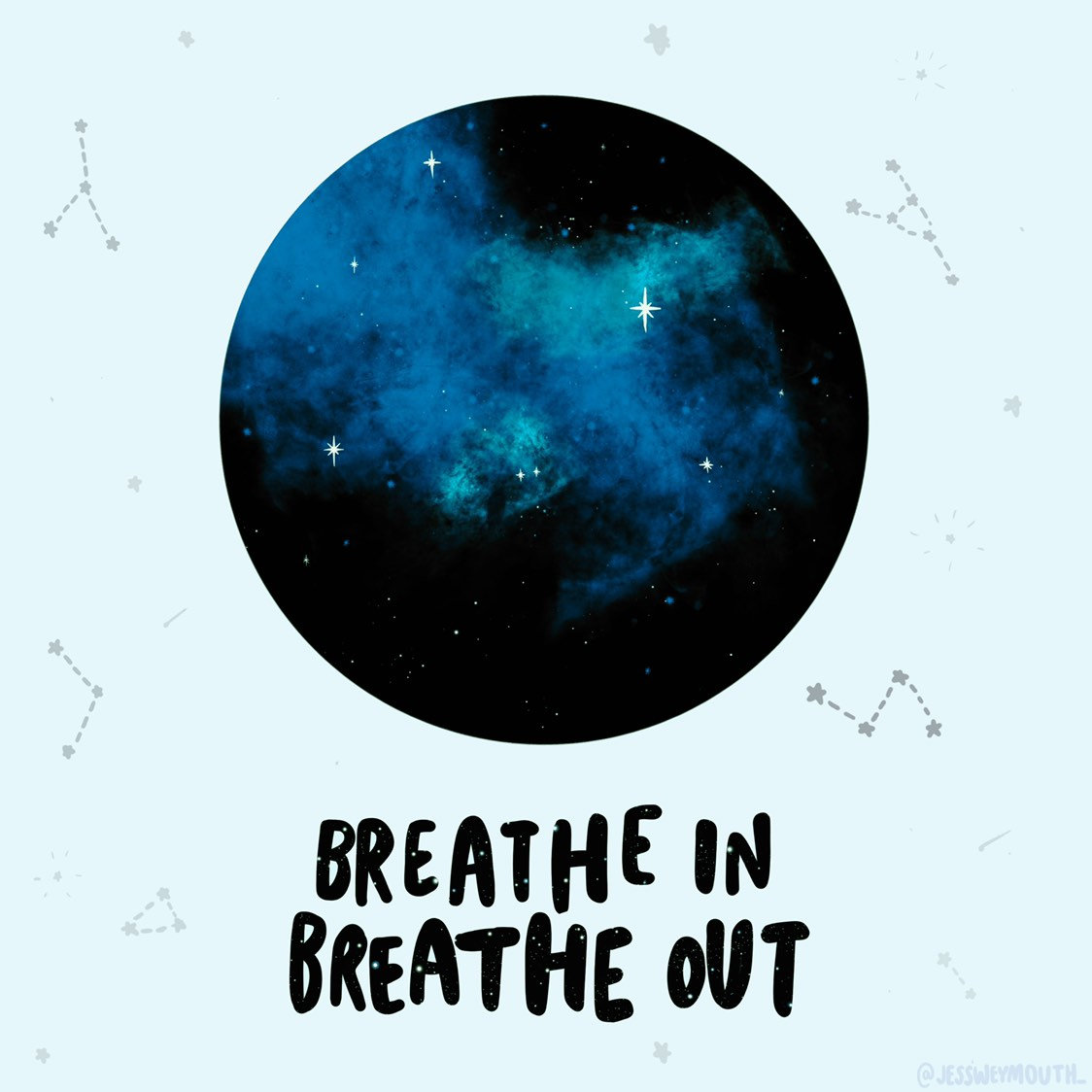 Breathe In, Breathe Out Print | Watercolor | Encouragement | Yoga ...