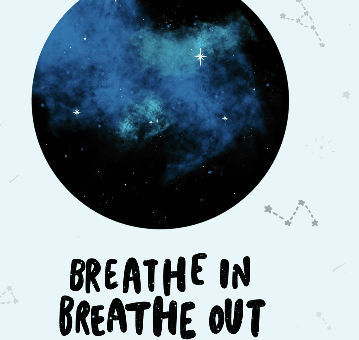 Breathe In Breathe Out Print Watercolor Encouragement - Etsy