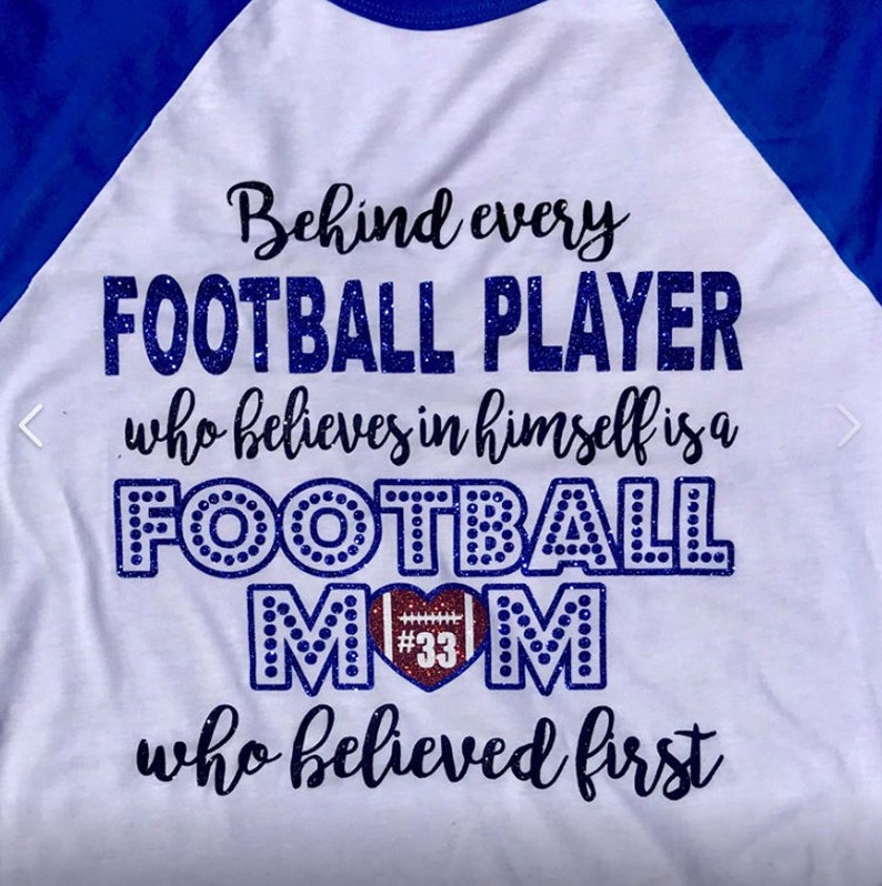 Football Mom Behind Every Football Player Glitter Football - Etsy