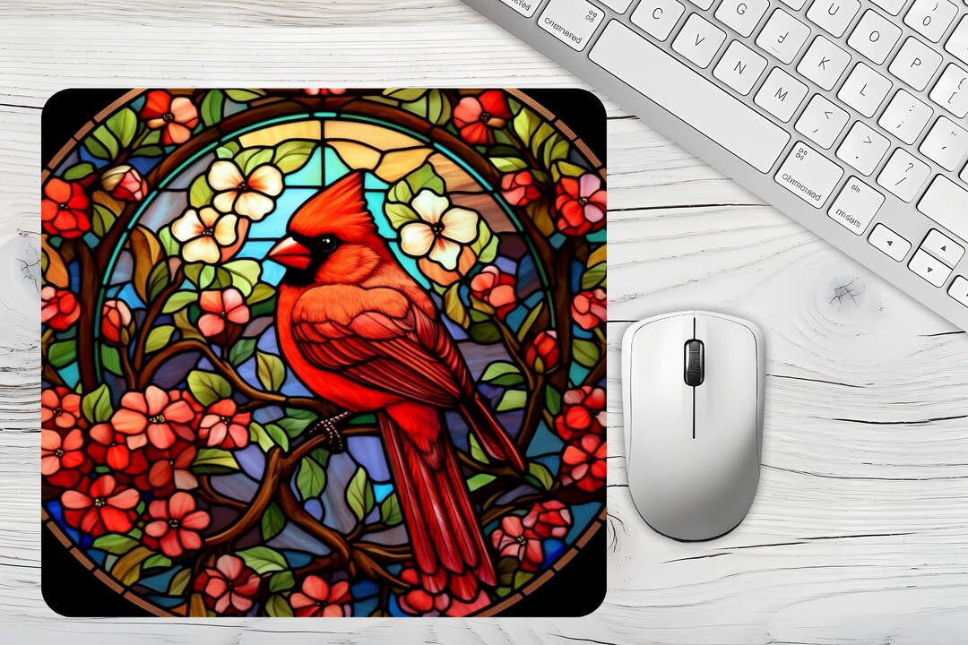 Gorgeous Spring Cardinal Mousepad Measures 9x7 Vibrant for Smooth ...