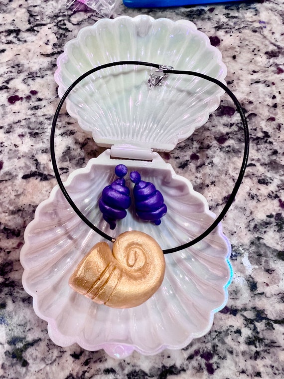 Disneys Inspired Baby / Toddler Ursula Sea Shell and Necklace - Etsy