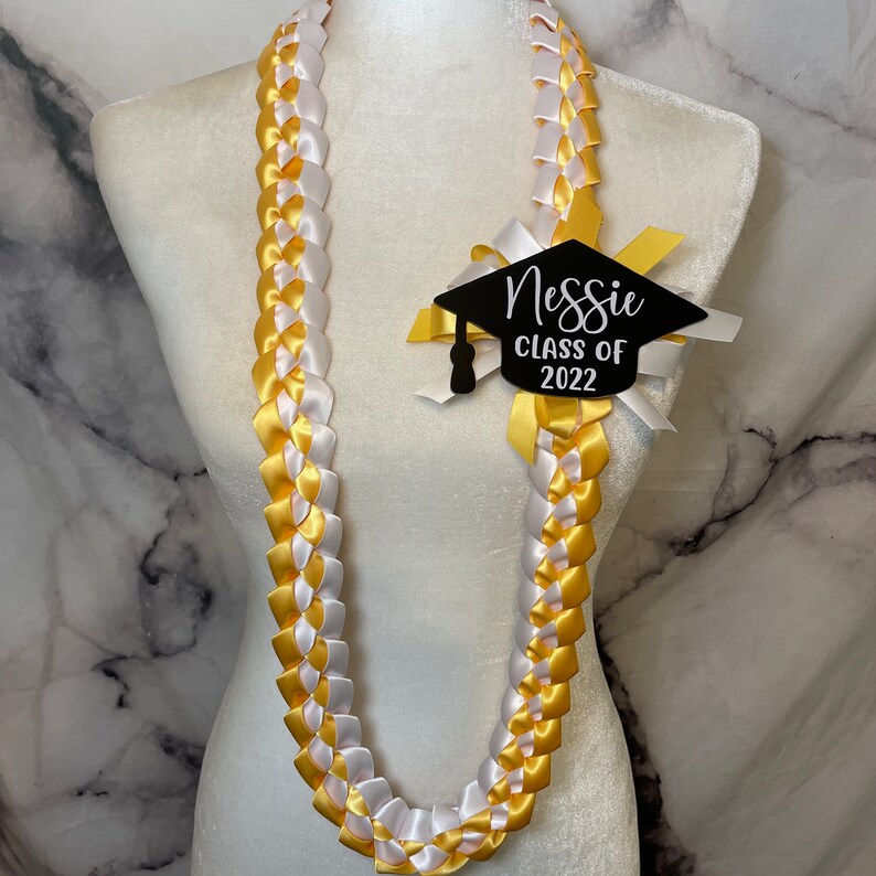 Single Ribbon Lei Acrylic Graduation Cap - Etsy