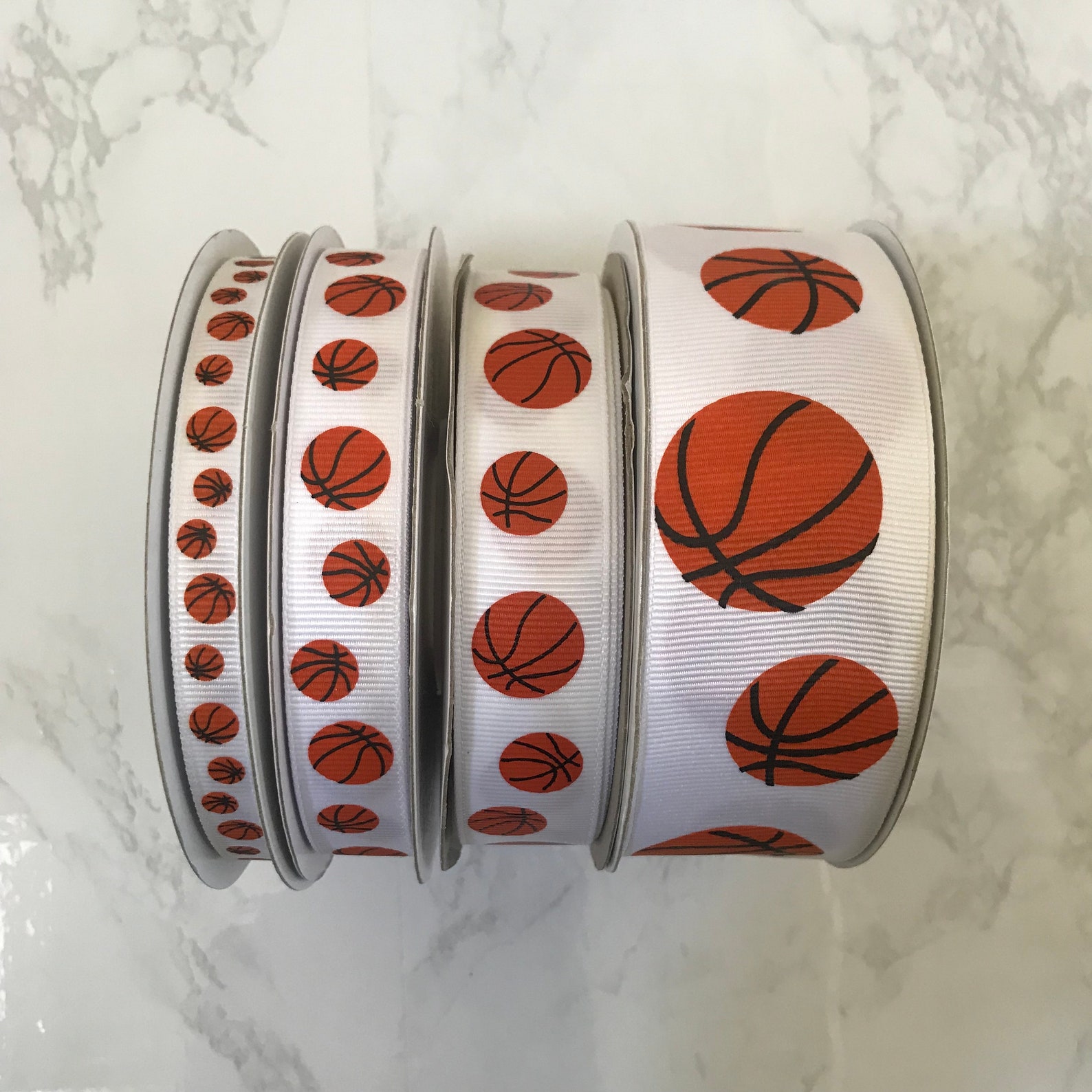 Basketball Ribbon choose Your Size & Length | Etsy