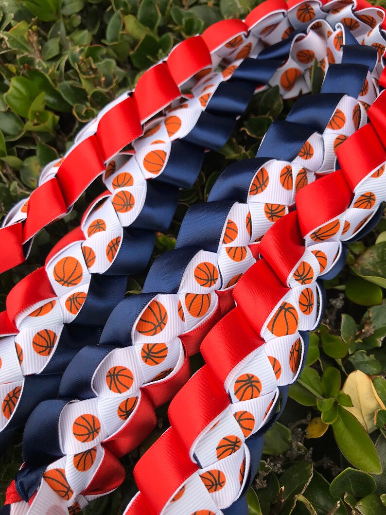 Basketball Ribbon Lei Senior Night Graduation | Etsy