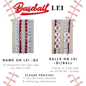Baseball Ribbon Lei (senior Night, Graduation, Tournaments) - Etsy
