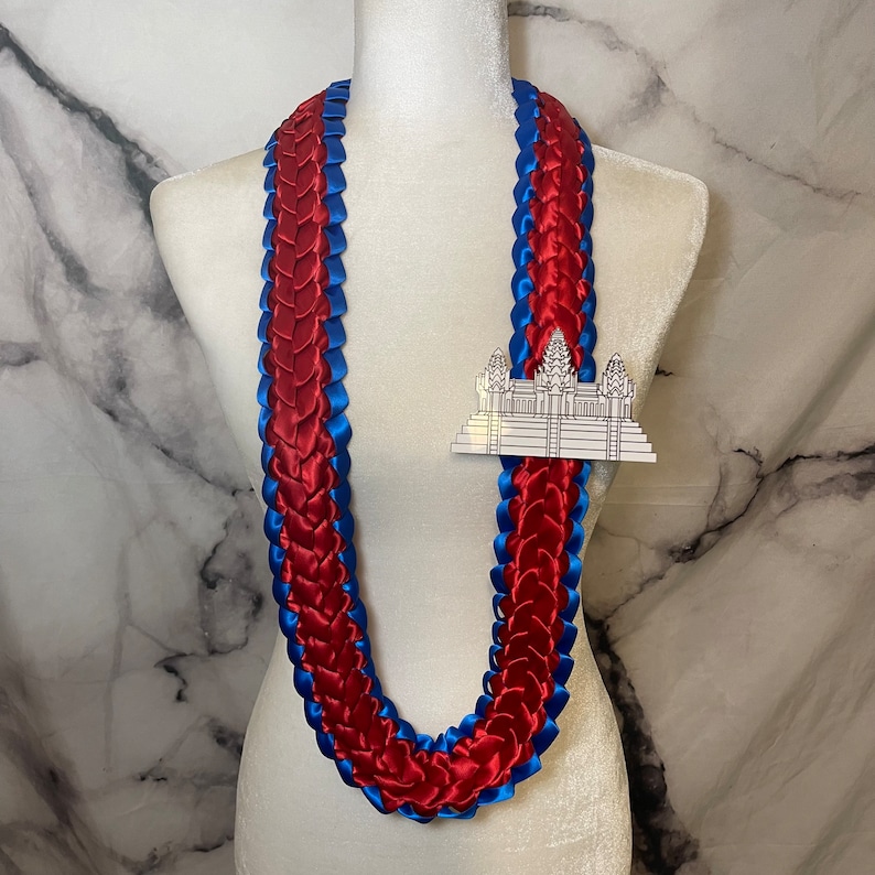 Cambodian Flag Pride Lei - Khmer Flag - Etsy