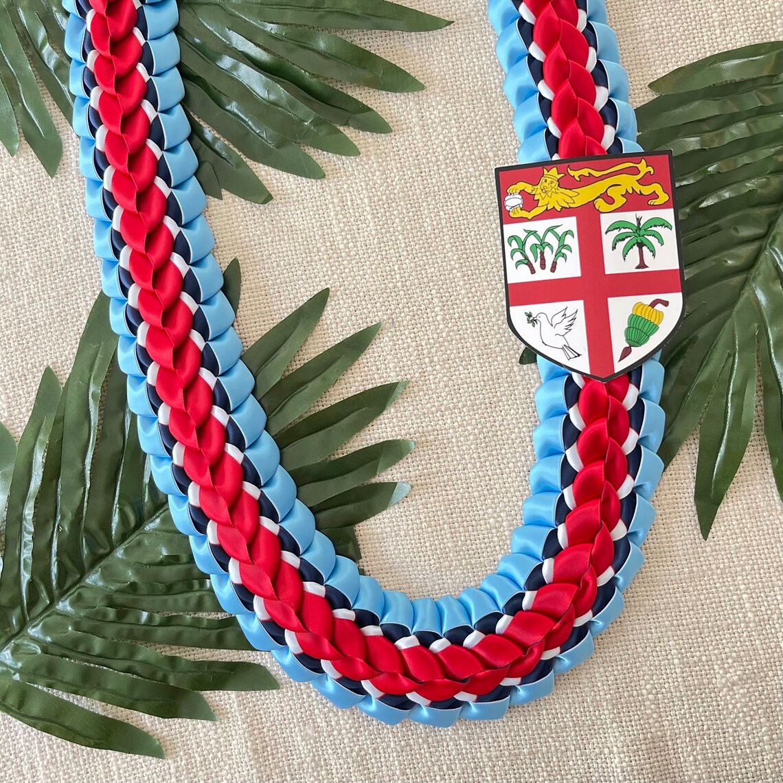 Fiji Flag Pride Lei - Etsy