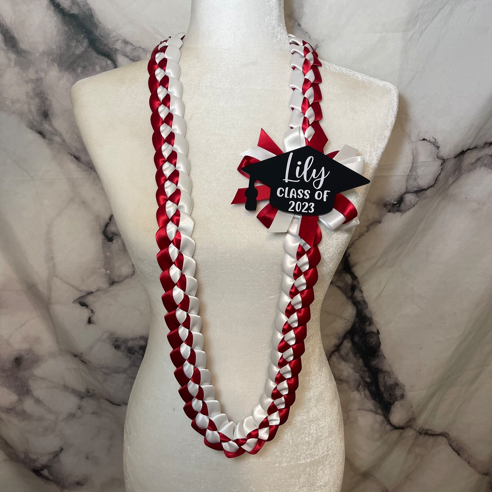 Single Ribbon Lei Acrylic Graduation Cap - Etsy