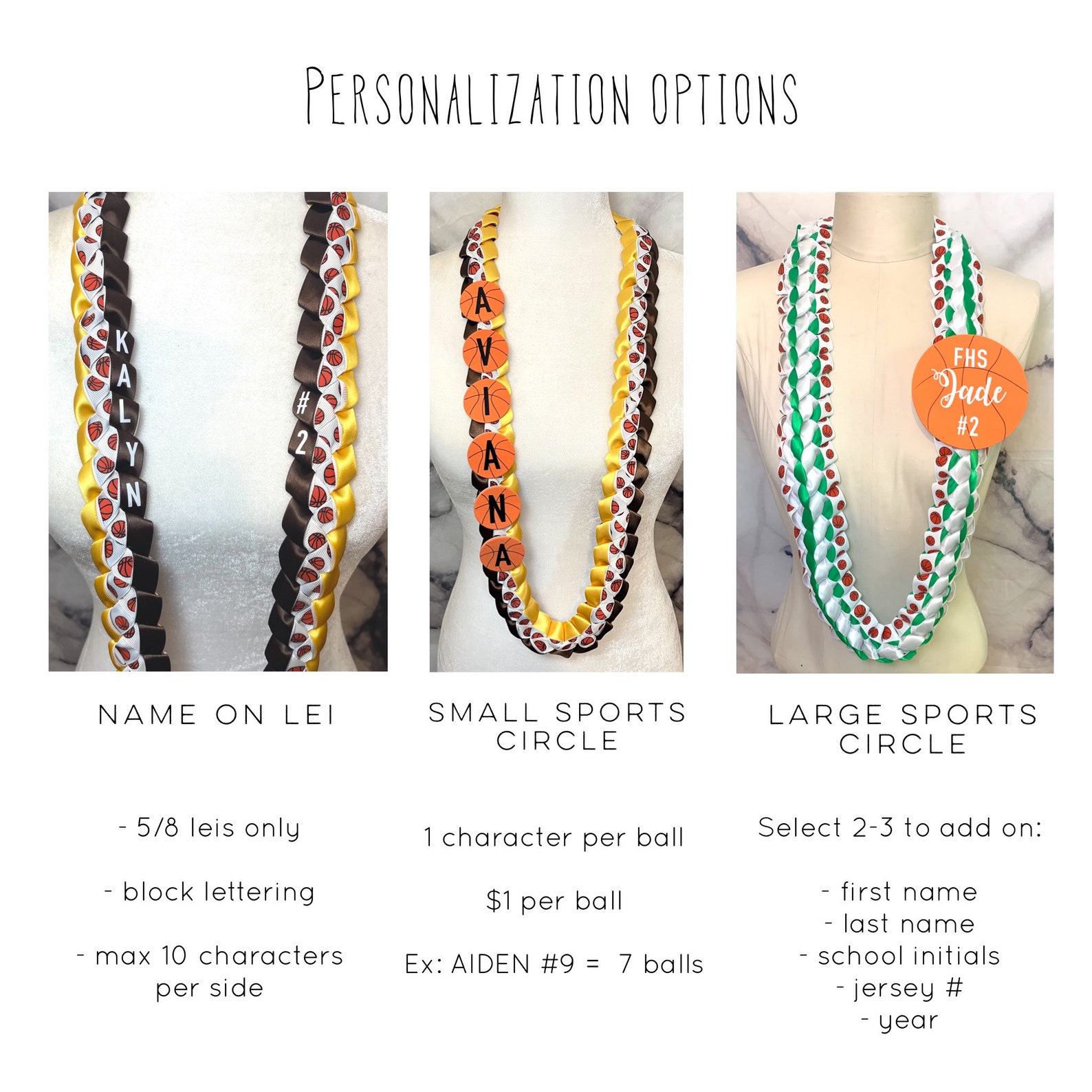 Basketball Ribbon Lei senior Night Graduation - Etsy