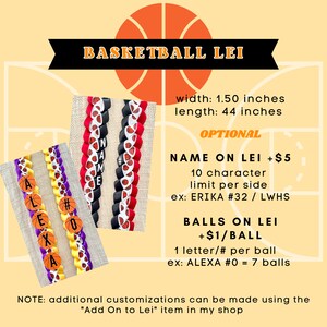 Basketball Ribbon Lei (senior Night, Graduation) - Etsy
