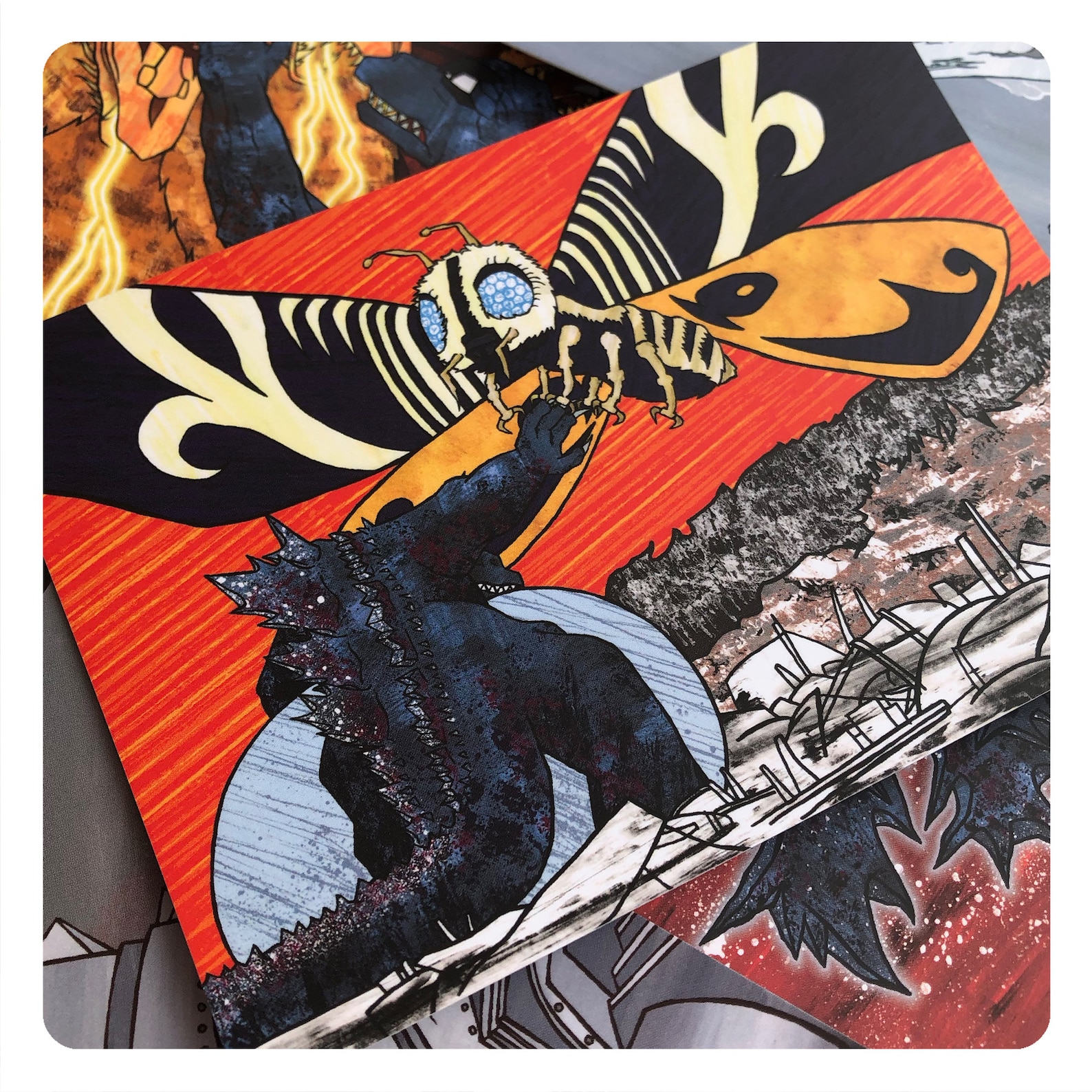 Godzilla Postcard / Art Card Set of 6 // Showa-era / Gojira / - Etsy