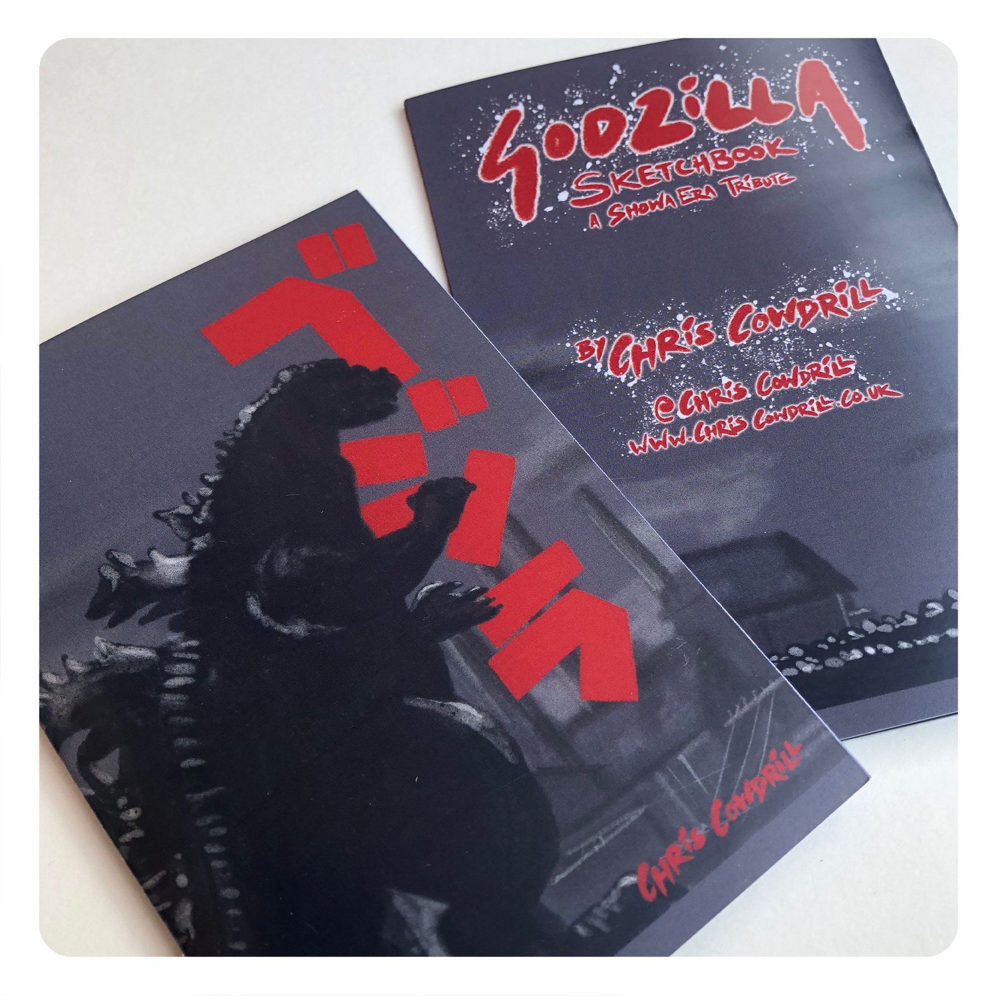 Godzilla Bundle Postcards, Zine and Button Badge Set // Showa-era ...