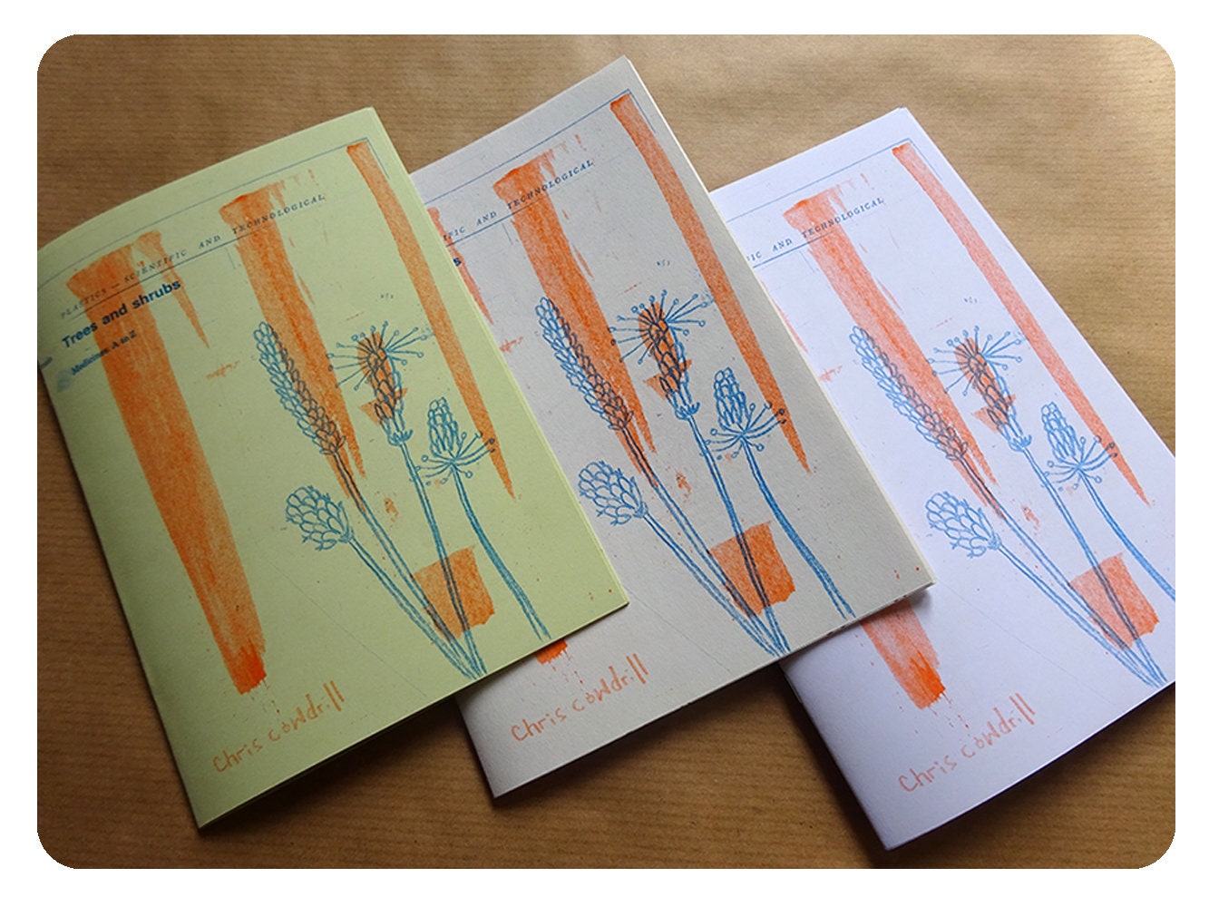 Riso Print Artists Book / Zine // Plants and Flower Drawings ...