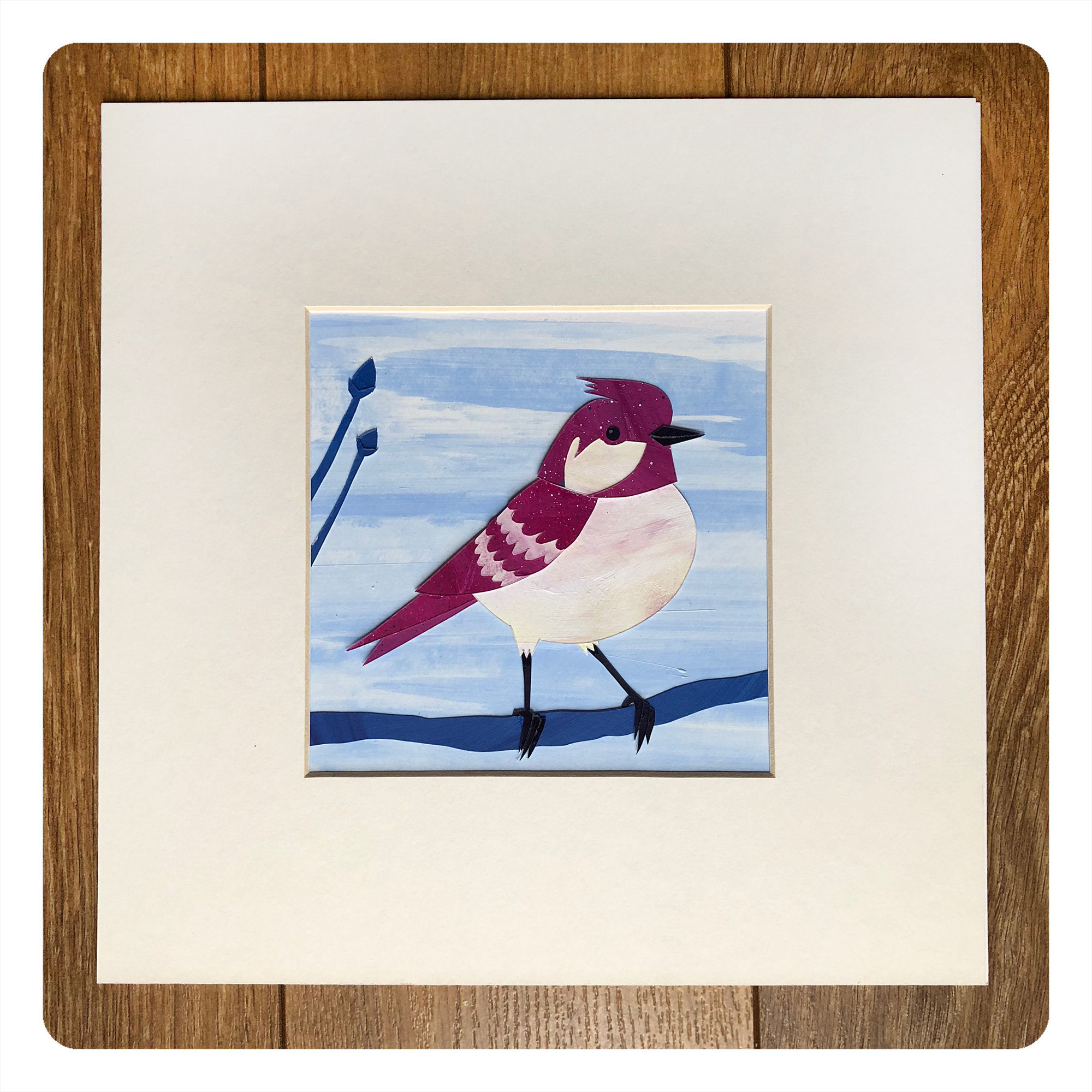 Birds Original Cut-paper Collage Artwork // Warbler / Coal Tit / Cute ...