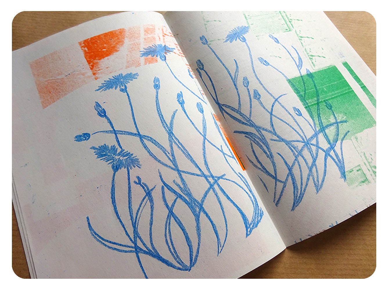 Riso Print Artists Book / Zine // Plants and Flower Drawings ...