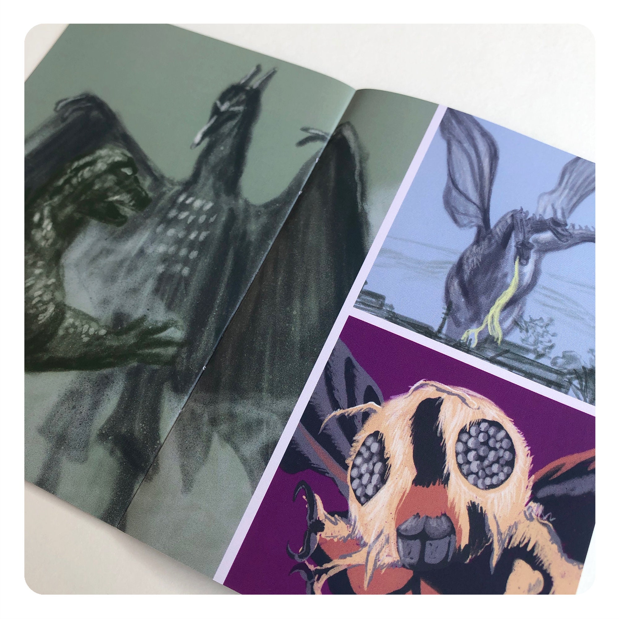 Godzilla Bundle Postcards, Zine and Button Badge Set // Showa-era ...