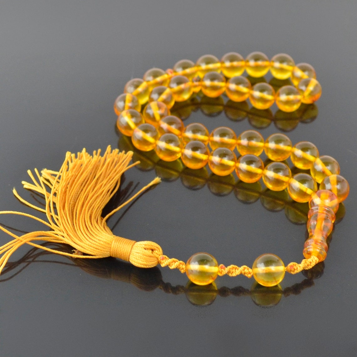Amber Rosary, Prayer Beads , Yellow Tesbih, Yellow Amber Rosary, Baltic ...