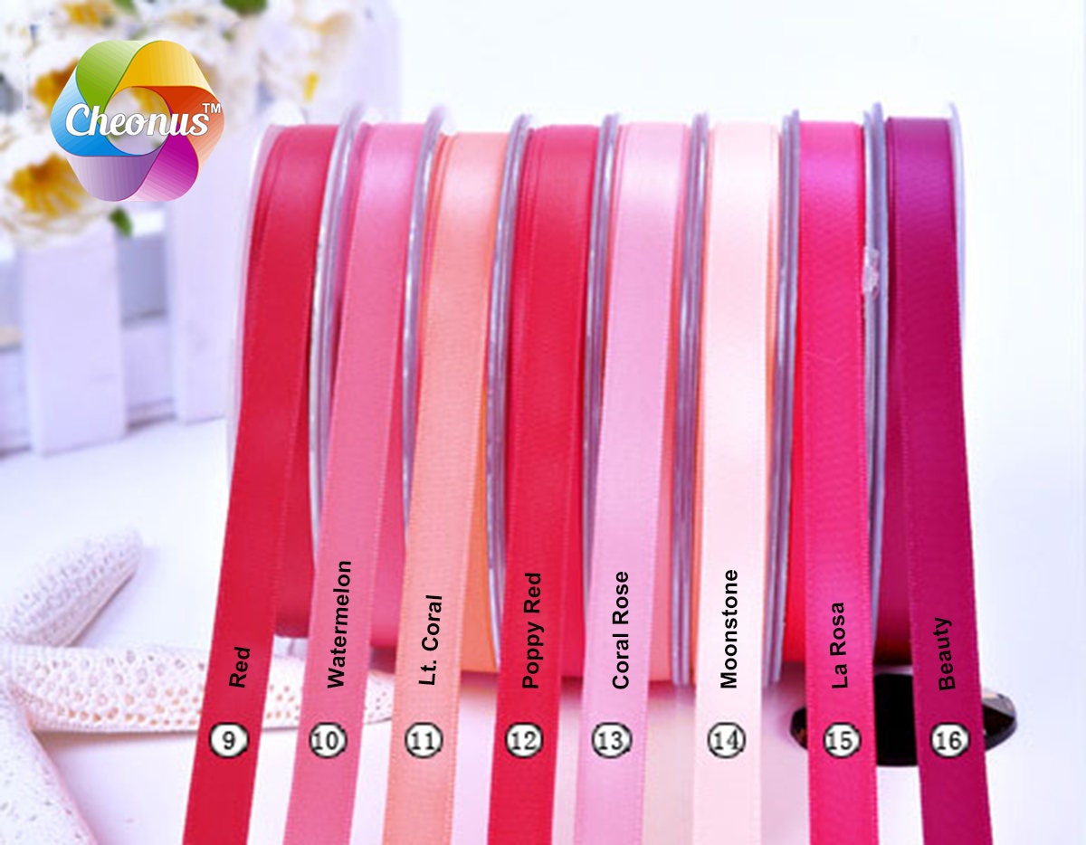 50 Yards 1/8double Faced Satin Ribbon Red 3mm 1/8 - Etsy