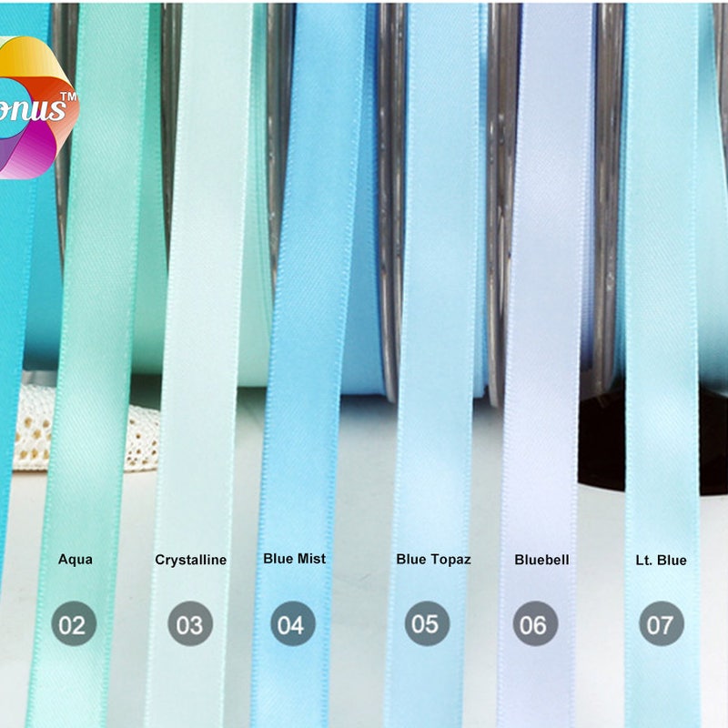 Aqua Satin Ribbon - Etsy