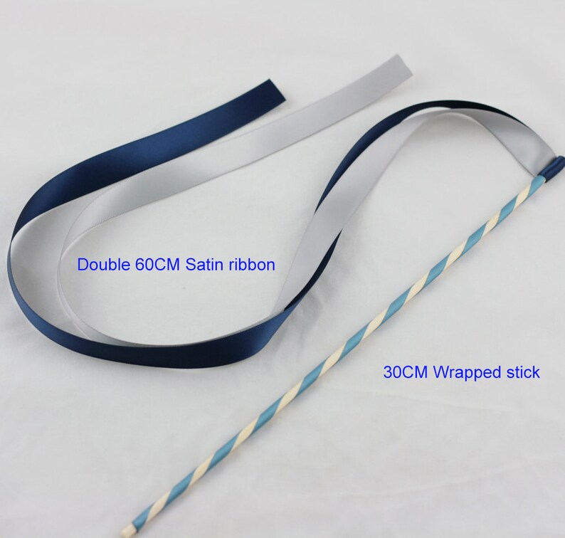 50PCS Ribbon Wands With Double Ribbon and Wrapped Stick Party - Etsy