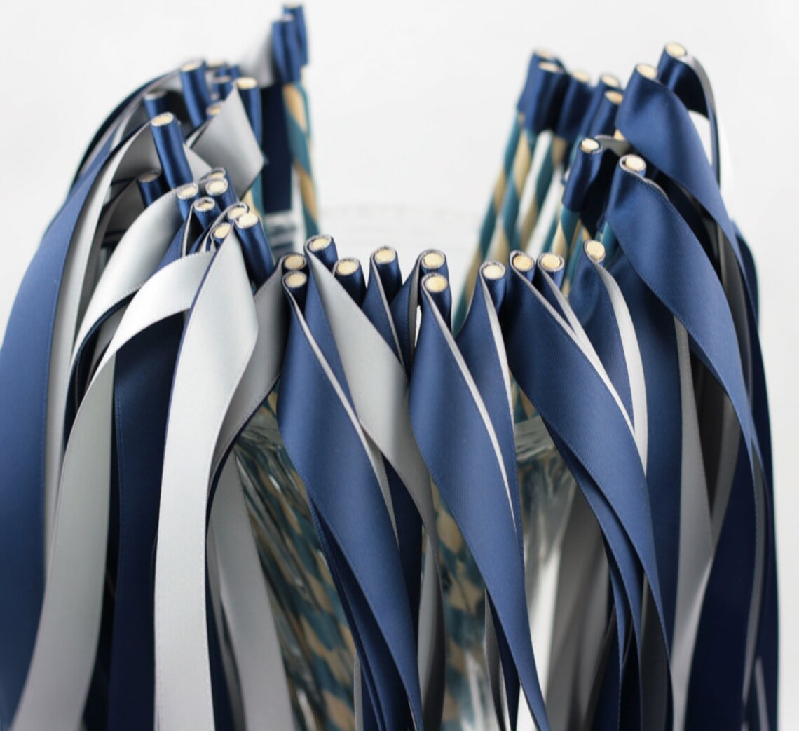 50PCS Ribbon Wands With Double Ribbon and Wrapped Stick Party - Etsy