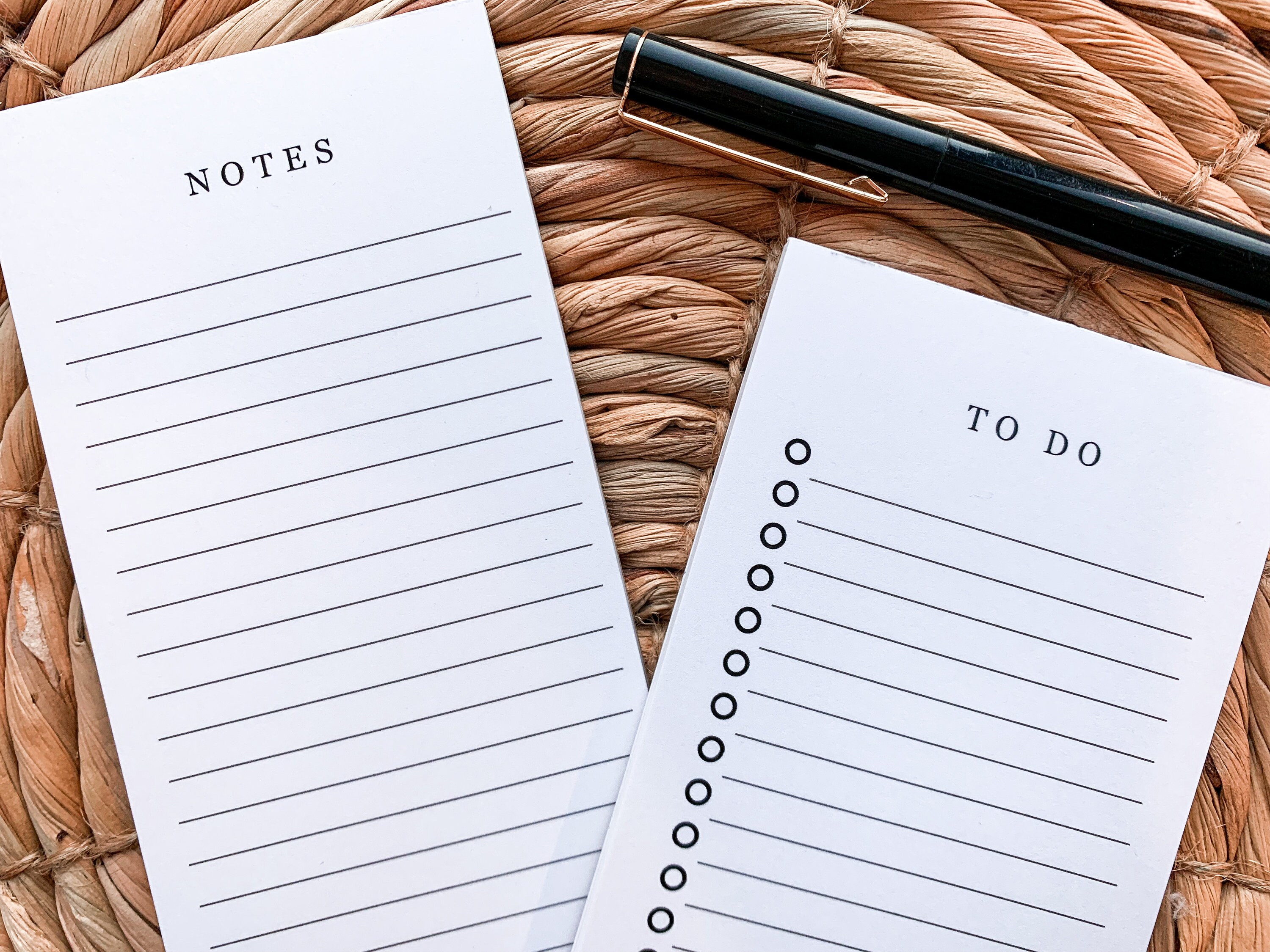 Minimal Stationery Notepad Set 3x6 Office Memo - Etsy