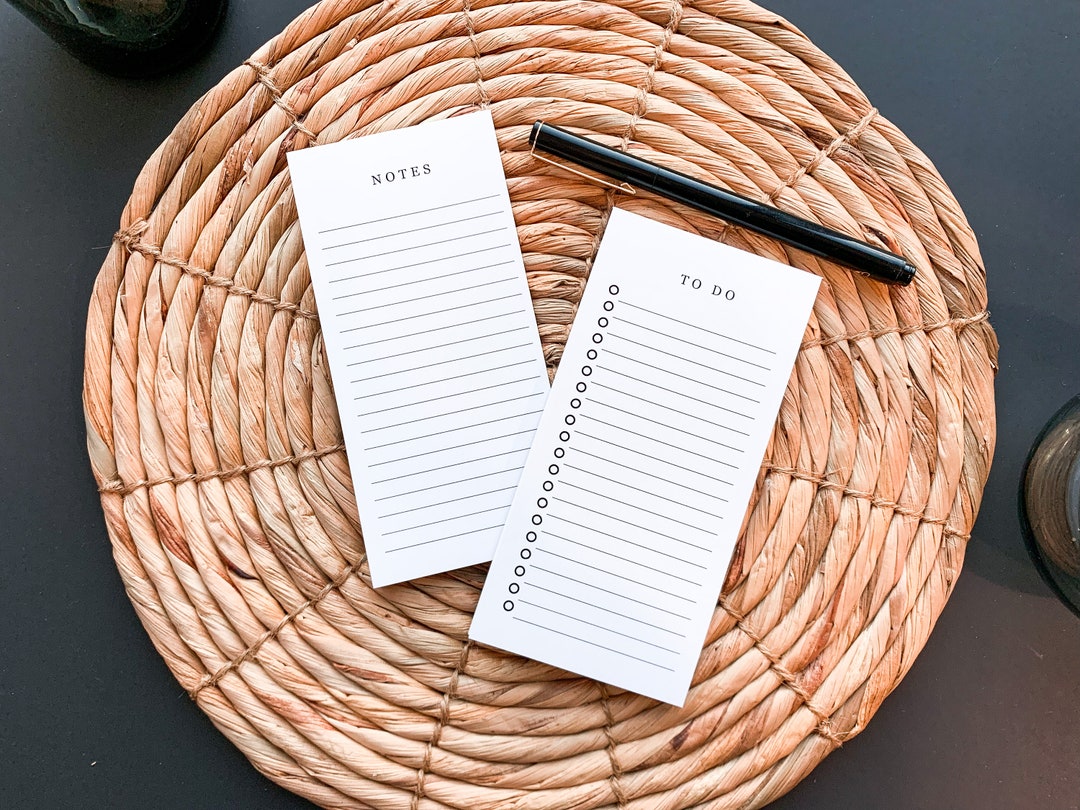 Minimal Stationery Notepad Set 3"x6" | Office Memo Pads, Mini Note Pads, to Do Checklists, List ...