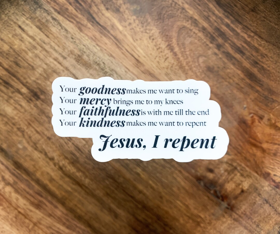 JESUS I REPENT Sticker Laptop Decal Christian Sticker Christian Gift ...