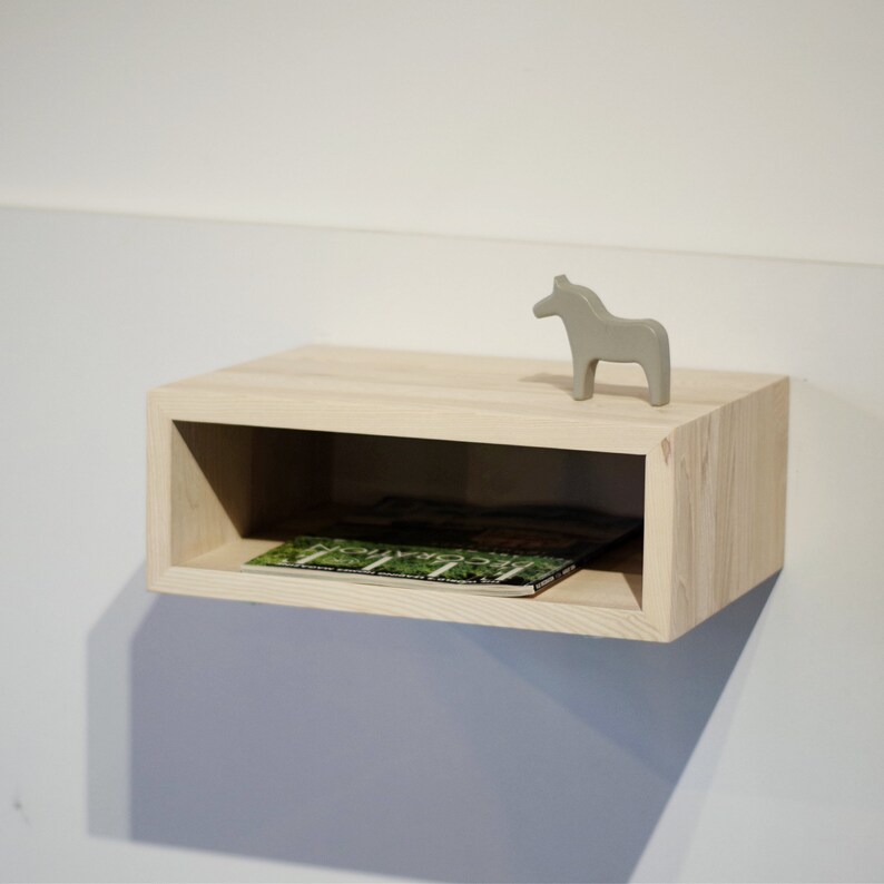 Solid Ash Wood Shelf White Oiled Nursery Shelves Floating | Etsy