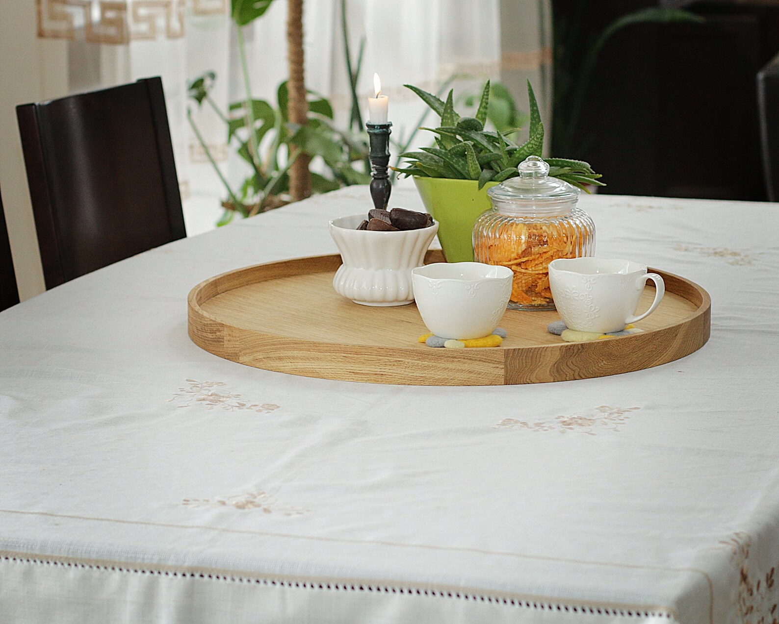 Large Oak Wood Tray Oak Tray Tray Place-mat Coaster | Etsy