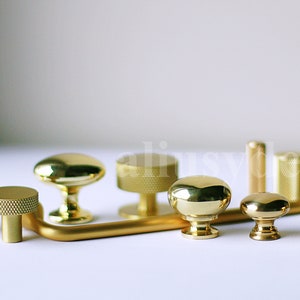 Modern Pulls Gold Knob Cabinet Drawer Knob Round Knob - Etsy