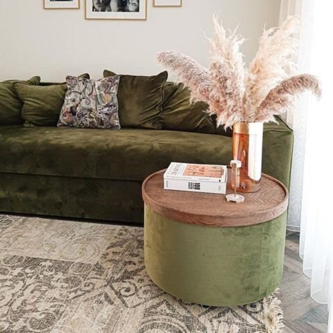 Large Oak Wood Tray Oak Tray Tray Place-mat Coaster Round Tray Serving ...
