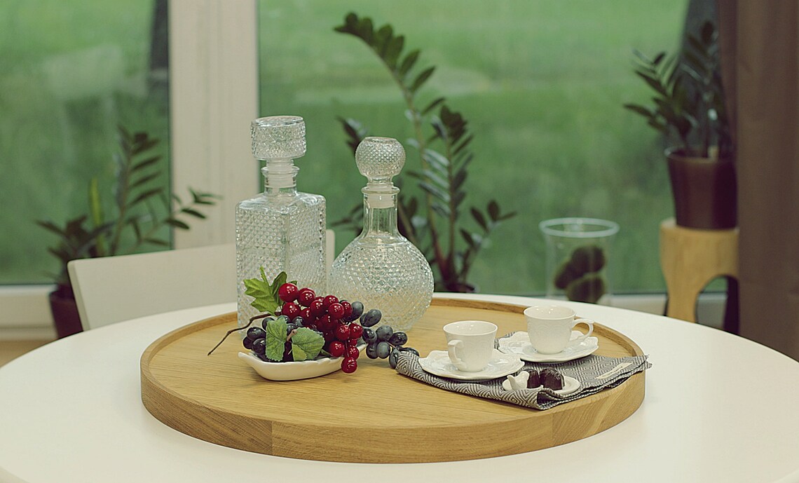 Large Oak Wood Tray Oak Tray Tray Place-mat Coaster - Etsy